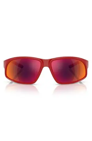 SCUDERIA FERRARI Scuderia Ferrari Oversize Irregular Sunglasses Red
