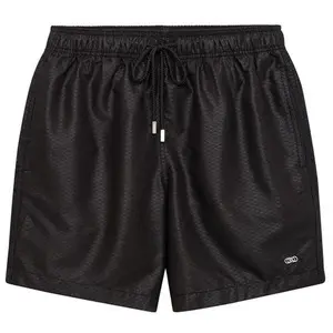 LE CLUB Le Club Resortwear 4-Way Stretch Swim Trunks Black