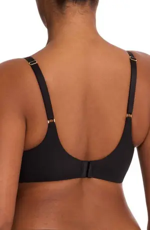 Natori Love Lace Back Smoothing Plunge T-shirt Bra - Black