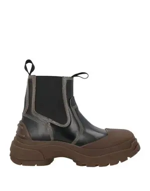 MAISON MARGIELA Leather And Textile Fibers Ankle Boots