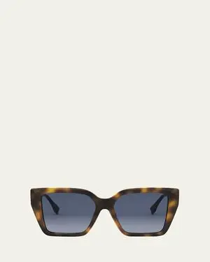Fendi Ff Diamonds Fe40161i Square Sunglasses - Dark Tortoise