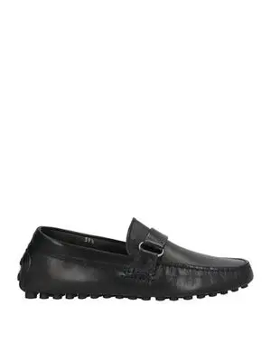 Canali Leather Driving Loafers - Black