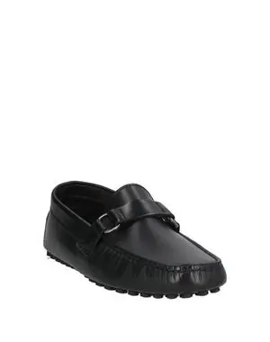 Canali Leather Driving Loafers - Black