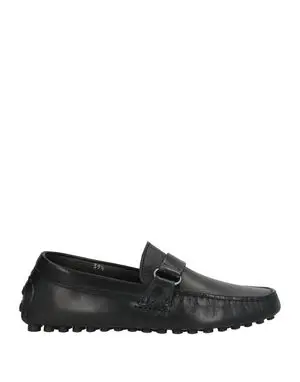 Canali Leather Driving Loafers - Black