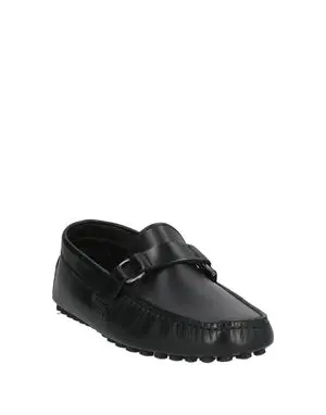 Canali Leather Driving Loafers - Black