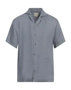 Crossley Man Shirt Cream Size L Linen Blue