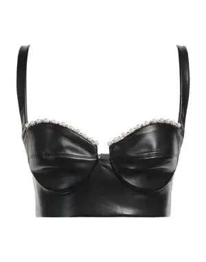 Elisabetta Franchi Coated Corset Top With Appliqués