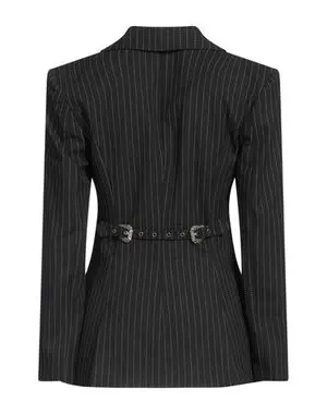 Versace Single-breasted Pinstriped Blazer