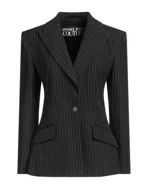 Versace Single-breasted Pinstriped Blazer