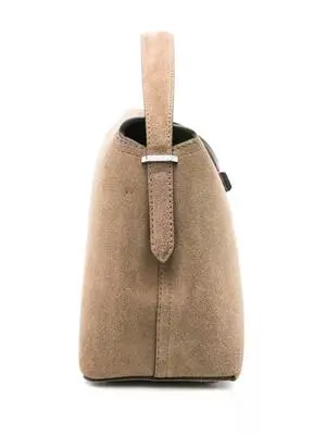 TOTEME T-lock Suede Tote Bag - Brown