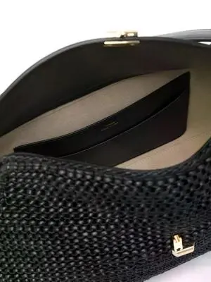 TOTEME T-lock Woven Tote Bag - Black