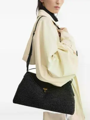 TOTEME T-lock Woven Tote Bag - Black