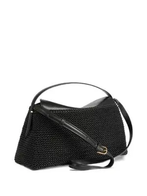 TOTEME T-lock Woven Tote Bag - Black
