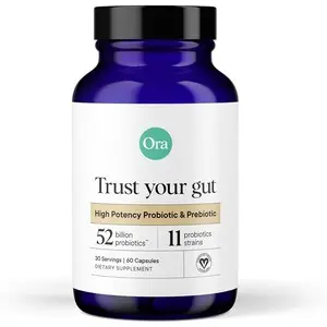 ORA ORGANIC Trust Your Gut: High Potency Probiotic Capsules 60 Capsules