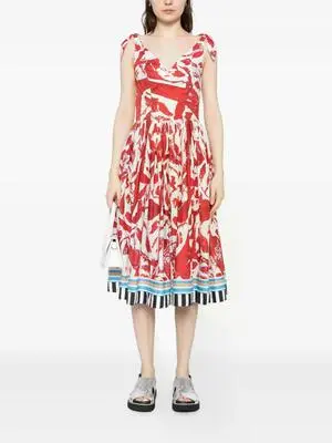 Stella Jean Printed Midi Dress