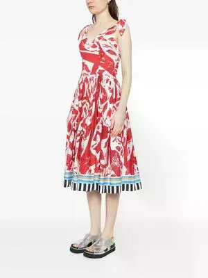 Stella Jean Printed Midi Dress