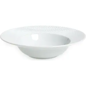 LYNGBY PORCELAEN Rhombe Soup Plate - White