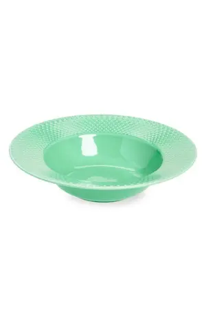 LYNGBY PORCELAEN Rhombe Color Soup Plate - Green