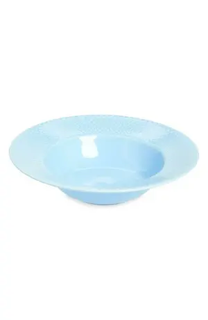 LYNGBY PORCELAEN Rhombe Color Soup Plate - Turquoise