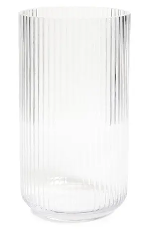 LYNGBY PORCELAEN 15-inch Fluted Vase - Clear