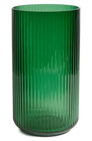 LYNGBY PORCELAEN 15-inch Fluted Vase - Green