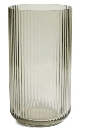 LYNGBY PORCELAEN 15-inch Fluted Vase - Smoke