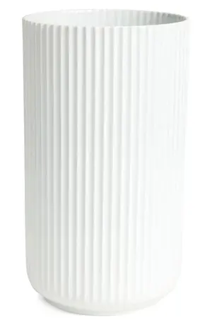 LYNGBY PORCELAEN 15-inch Fluted Vase - White