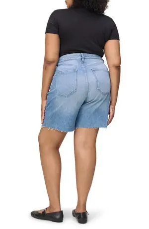 Warp + Weft Stretch Denim Shorts