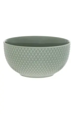 LYNGBY PORCELAEN Rhombe Earth Medium Bowl - Green