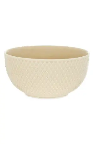 LYNGBY PORCELAEN Rhombe Earth Medium Bowl - Tan