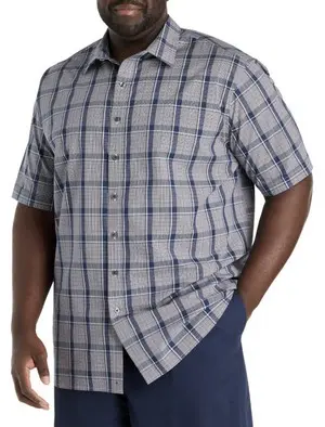 SYNRGY BY DXL Big & Tall Large Plaid Sport Shirt - Multi