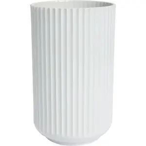 LYNGBY PORCELAEN 10-inch Fluted Vase - White