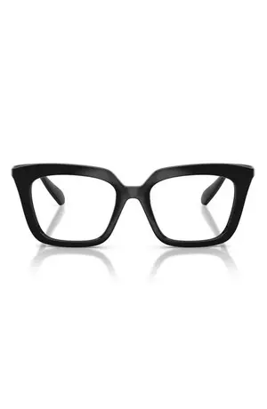 SWAROVSKI Swarovski 51mm Square Eyeglasses Black/demo Lens