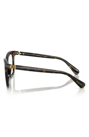 SWAROVSKI 51mm Square Eyeglasses - Havana/ Demo Lens
