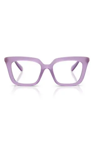 SWAROVSKI 51mm Square Eyeglasses - Milky Lilac/demo Lens