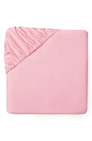 SFERRA Fiona Cotton Sateen Fitted Sheet - Carnation