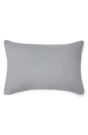 SFERRA Manarola Reversible Slub Linen Decorative Pillow - Silver/ White