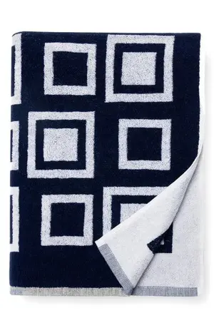 SFERRA Monterosso Cotton Terry Cloth Beach Towel - Midnight