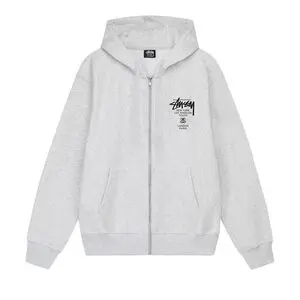 StÜssy World Tour Zip Up Hoodie