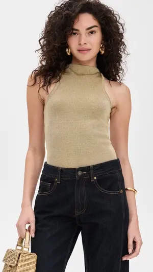 Cult Gaia Cassius Knit Thong Bodysuit