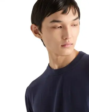 Prada Cotton Crew-neck Sweater - Blue