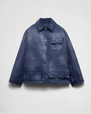 Prada Canvas Trucker Jacket - Navy