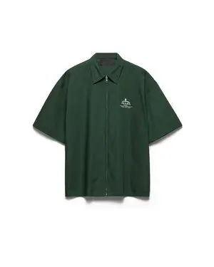 Prada Short-sleeved Technical Cotton Shirt - Green