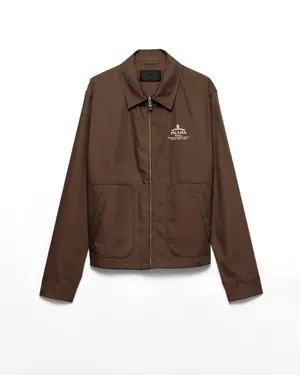 Prada Cotton Blend Blouson Jacket - Brown
