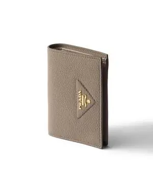 Prada Small Leather Wallet - Grey