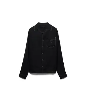 Prada Linen Hirt - Black
