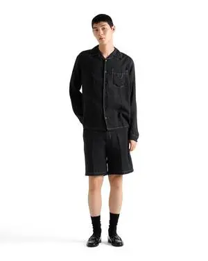 Prada Linen Hirt - Black