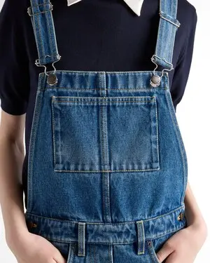 Prada Denim Bib Overall Mini-dress