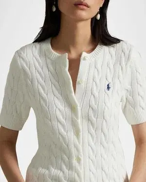 Polo Ralph Lauren Cable-knit Cotton Cardigan - White