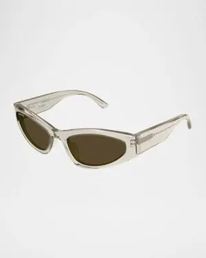 Balenciaga Cat-eye Acetate Sunglasses - Beige